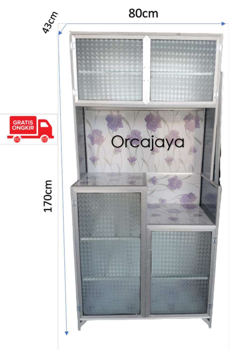 Jual Lemari Rak Piring 2 Pintu/ Rak Piring 2 Pintu Bawah Plat Di Seller ...