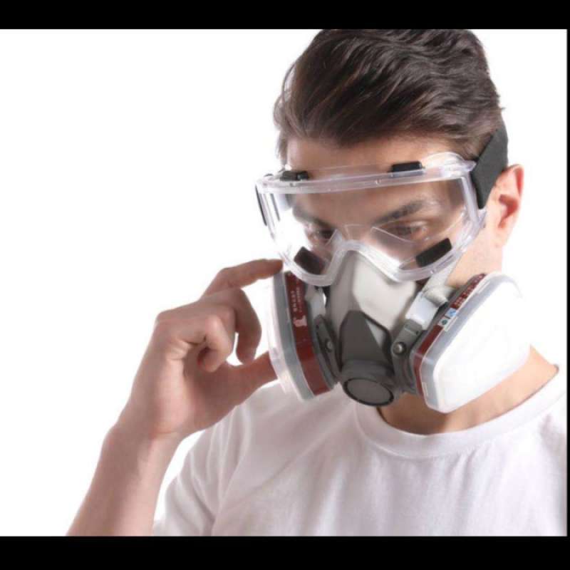 Promo Masker Gas Respirator Full Face / Masker Cat Safety Industri Mask ...
