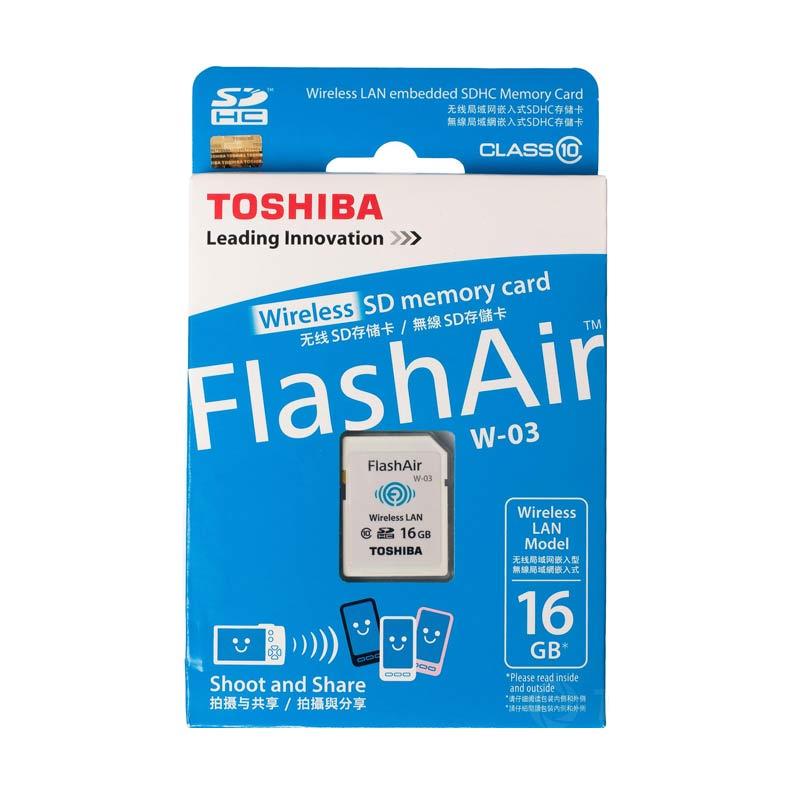 Jual Toshiba FlashAir W-03 Class 10 SDHC Wireless Memory Card - Putih [16 GB] di Seller SB CAM ...