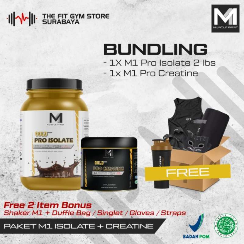 Promo Paket Bundling M1 Pro Isolate 2lbs + M1 Pro Creatine 300 Gram ...