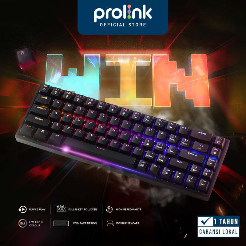 Promo Prolink DESMODUS Mechanical Gaming Keyboard RGB - Blue/Brown ...