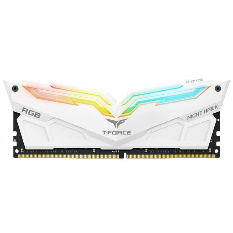Jual Team Memory TForce Night Hawk RGB V2 2x8GB PC 3600 DDR4 - White di ...