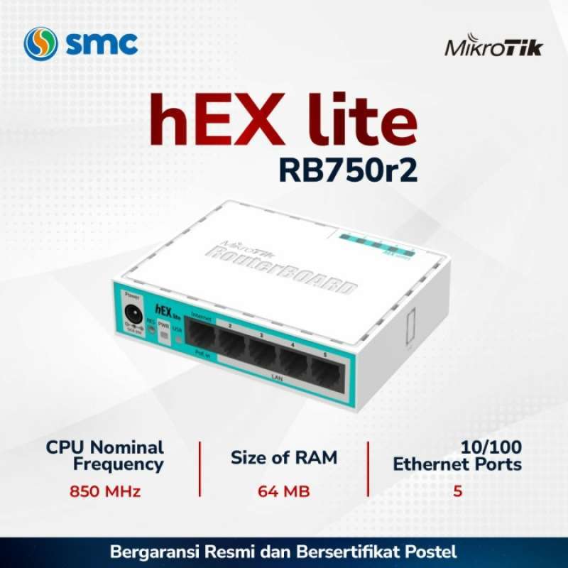 Jual RECOMMEND MikroTik hEX lite (RB750r2) RouterBoard di Seller SOLUSI ...