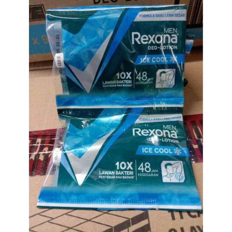 Promo Rexona Deo-lotion sachet Biru Ice cool [9gr / 1 lusin] Diskon 10% ...