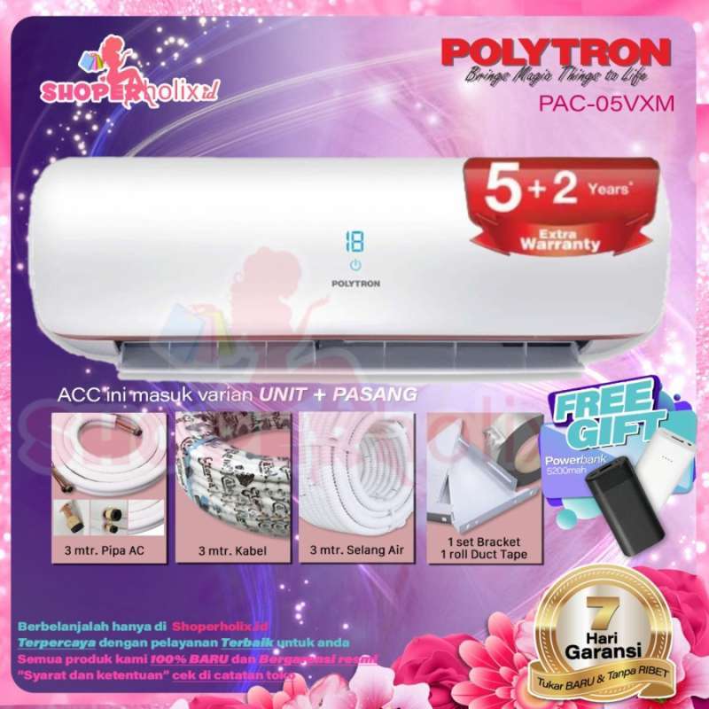 Jual AC POLYTRON 1/2PK PAC-05VXM NUEVA LOW VOLTAGE + INSTALASI ...