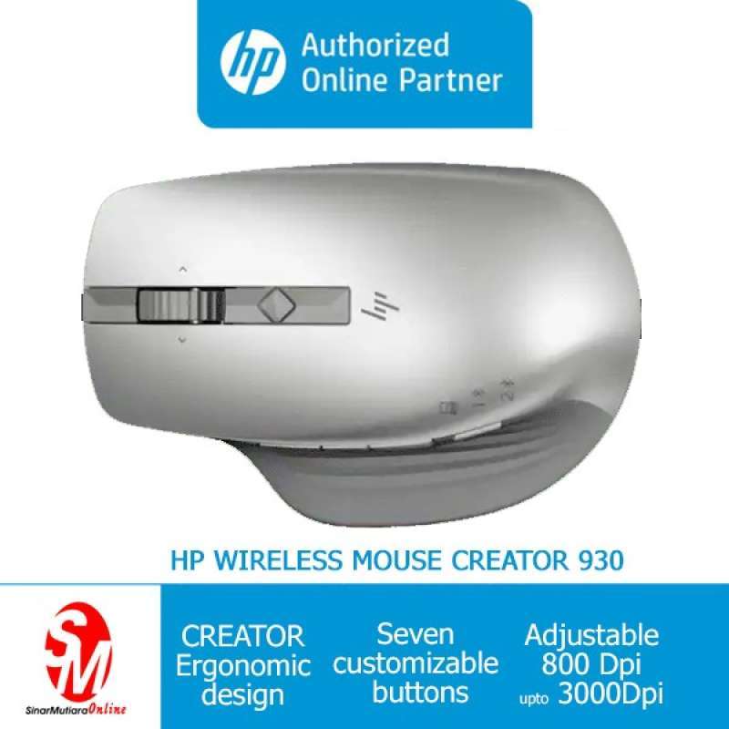 Jual Mouse Wireless HP 930 Creator MultiDevice 2.4Ghz 3000Dpi di Seller ...