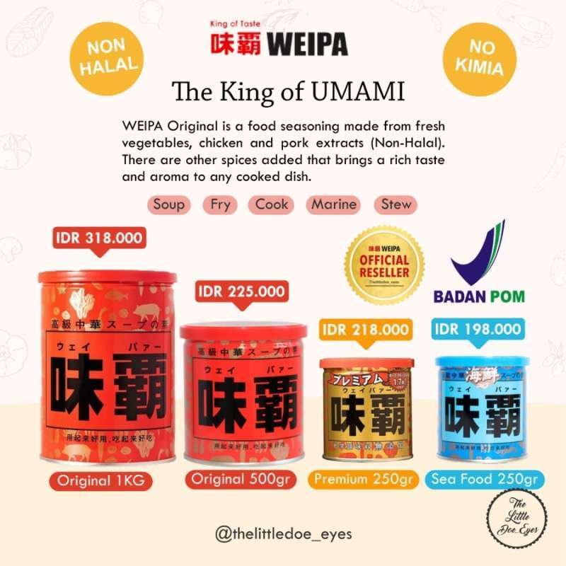 Jual weipa all purpose seasoning original / premium / seafood di Seller ...