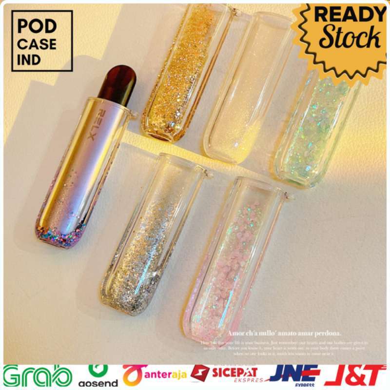 Jual Relx Case Relx Infinity Essential Case Pod Case Clear Glitter Case ...