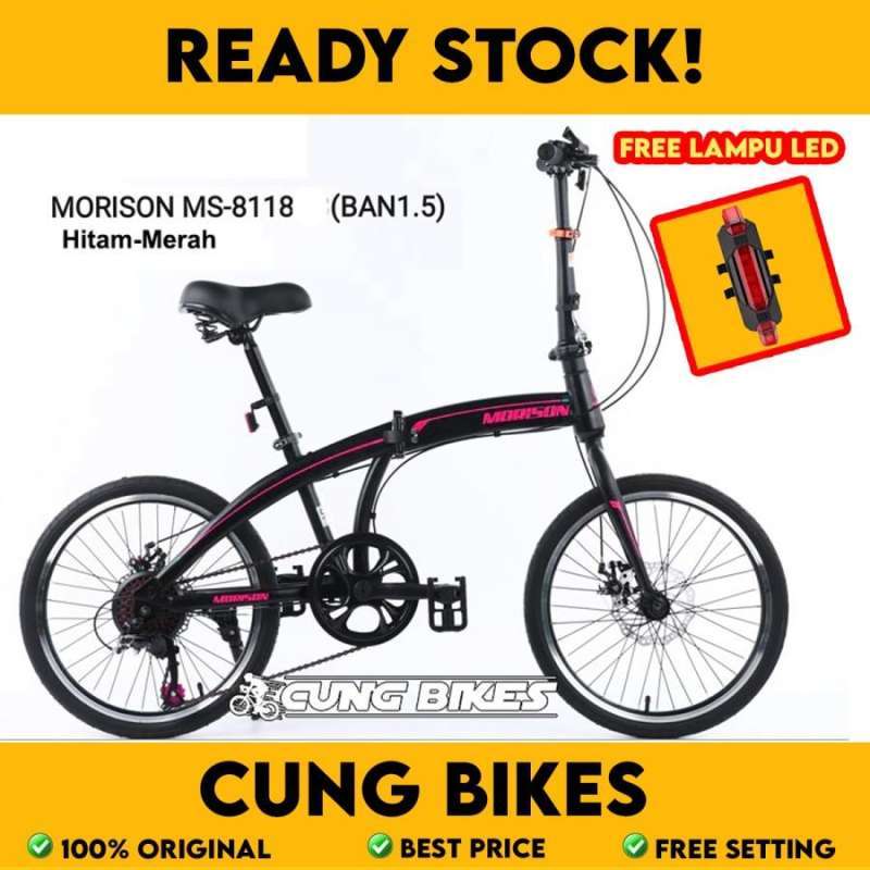 Jual MORISON SEPEDA LIPAT 20 INCH FOLDING BIKE TYPE MS 8118 7 SPEED ...