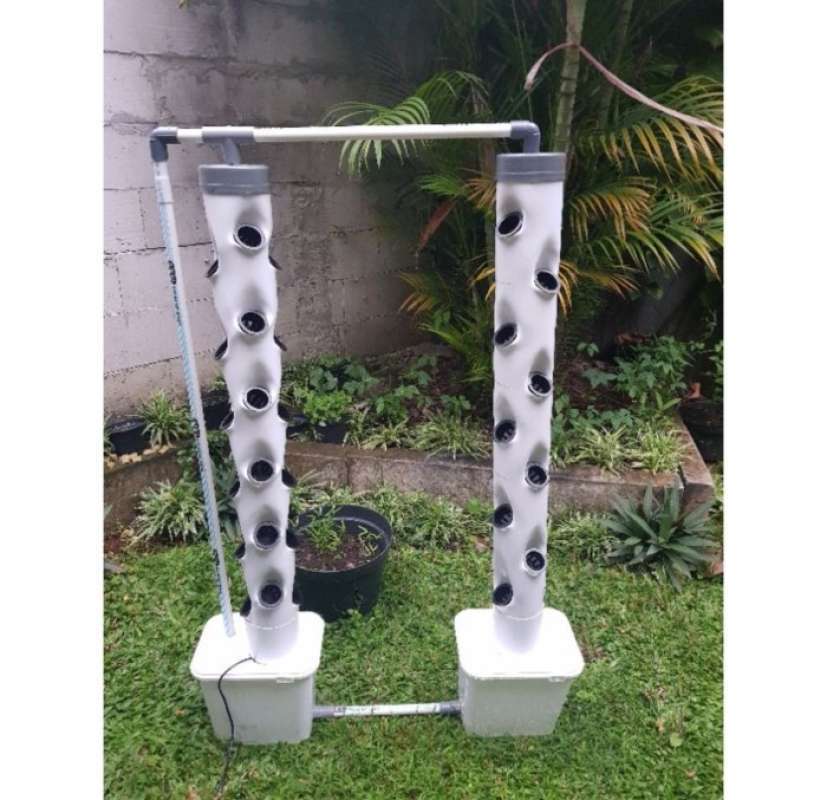Promo Paket Set Pipa Hidroponik Vertikal Paket 2/3/4 Tower Siap Tanam ...