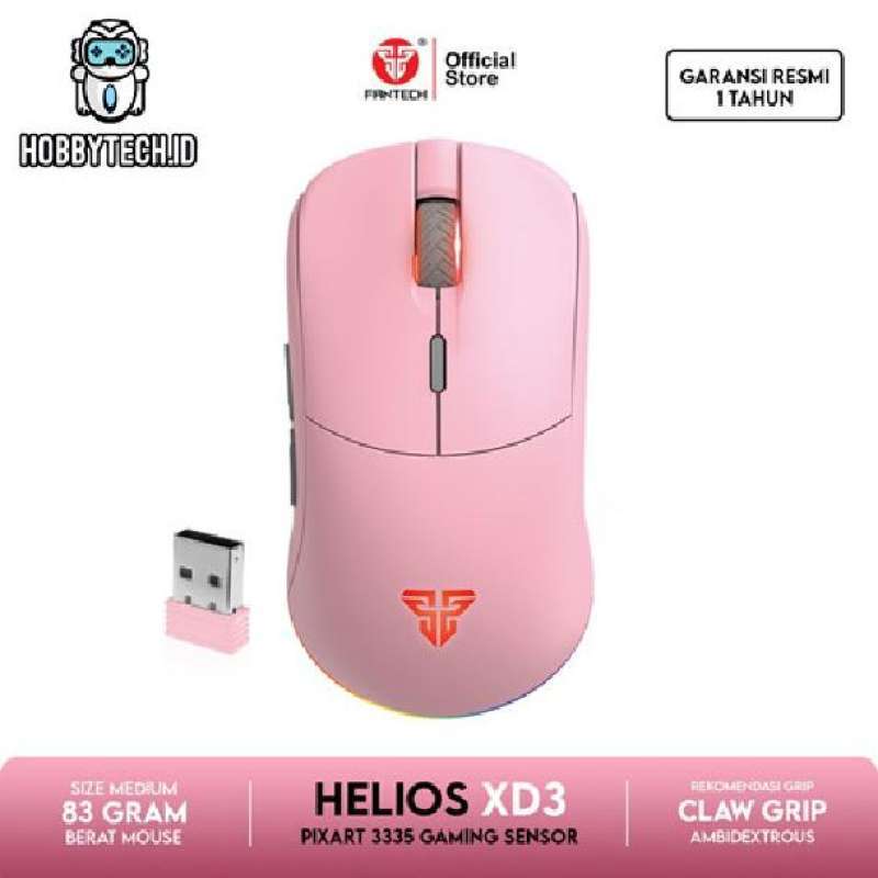 Jual Fantech HELIOS XD3 Wireless Mouse Gaming RGB Dual Mode - Pink di ...