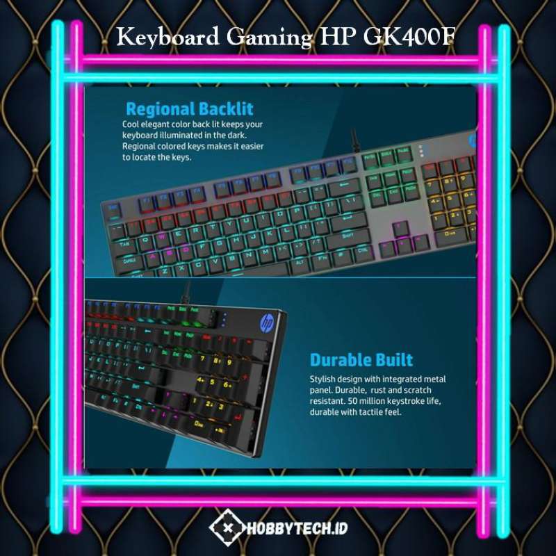 Jual Keyboard Gaming Hp Gk400f - Rgb Blue Switch Mechanical Keyboard Di ...