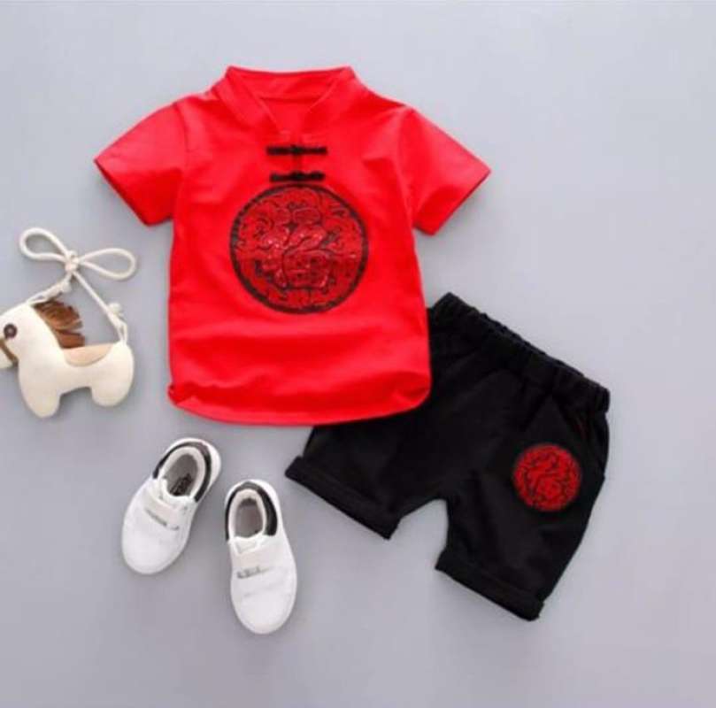 Jual [SET CHEONGSAM BOY FT]Setelan anak laki laki katun varian warna ...