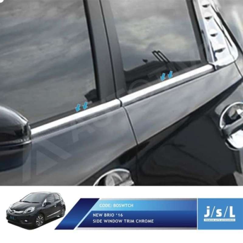 Promo New Brio List Pintu Kaca Samping Krom JSL/Side Window Trim Chrome ...