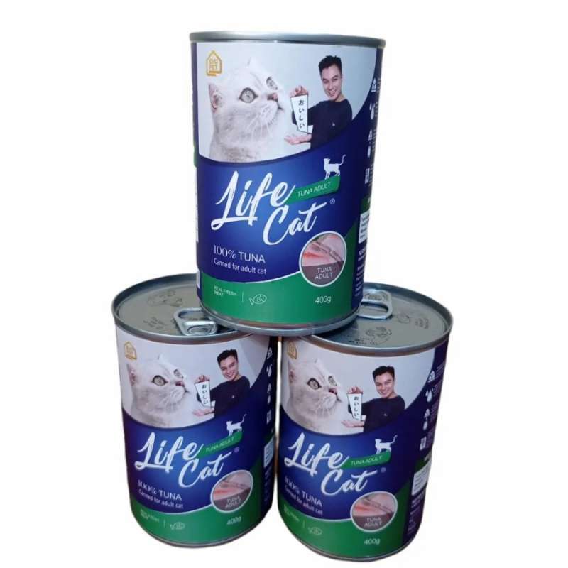 Jual Makanan Kucing Wet Food Kaleng kornet Life Cat 400 Gram Non ...