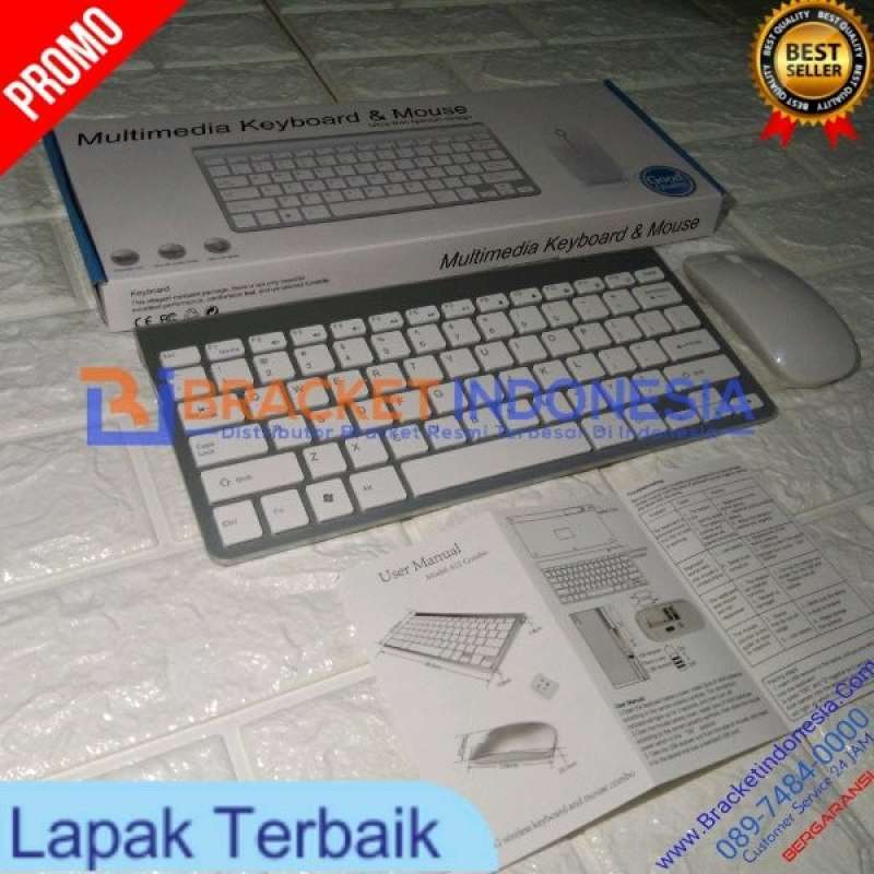 Jual keyboard wireless pc komputer lapotop original putih di Seller ...