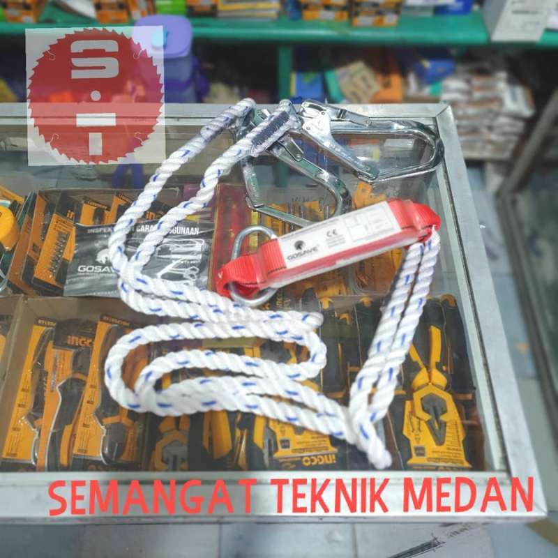Jual SHOCK ABSORBER FULL BODY HARNESS SAFETY BELT DOUBLE BIG 2 HOOK ...