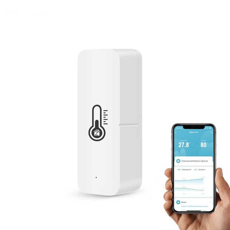 Jual Zigbee Smart Temperature and Humidity Sensor Real Time WiFi - TY ...
