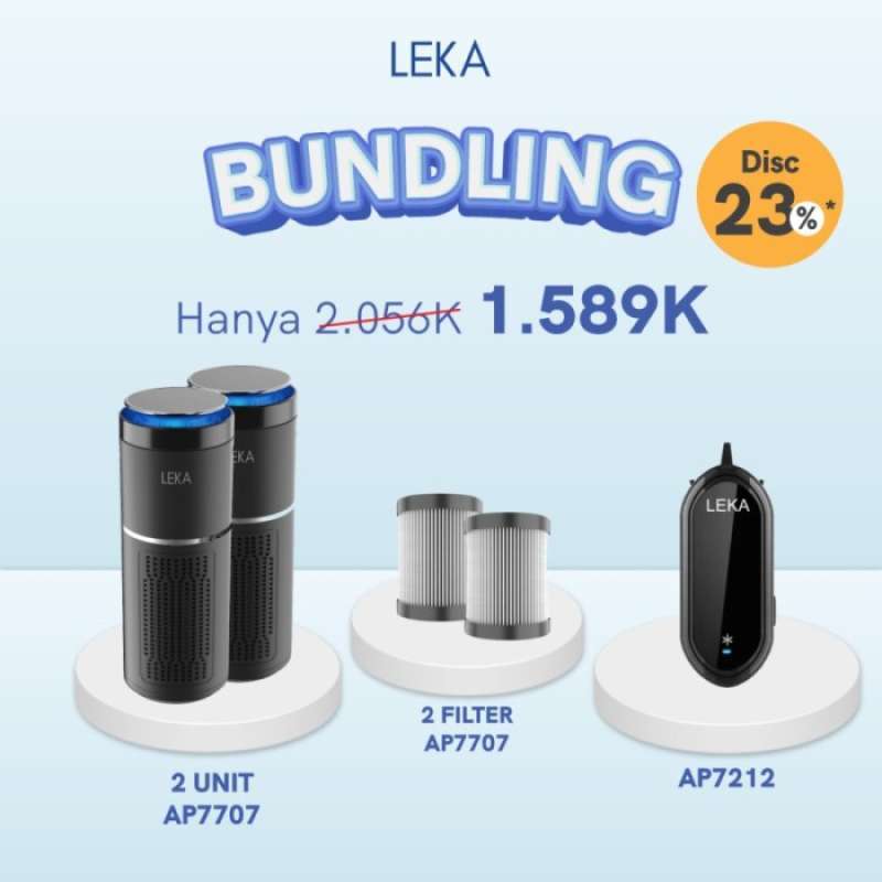Jual LEKA AP7707 Battery Air Purifier - HEPA13 Filter Sinar UV-C ...
