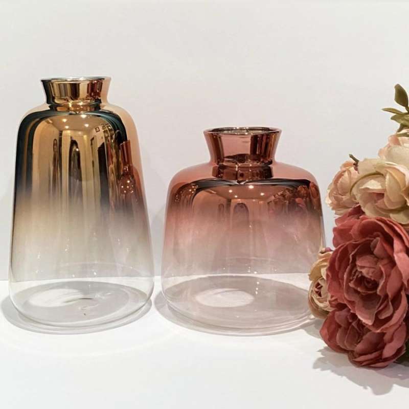 Jual Vas Kaca Warna Gradasi Rose Gold Gaya Nordic Minimalis Di Seller ...
