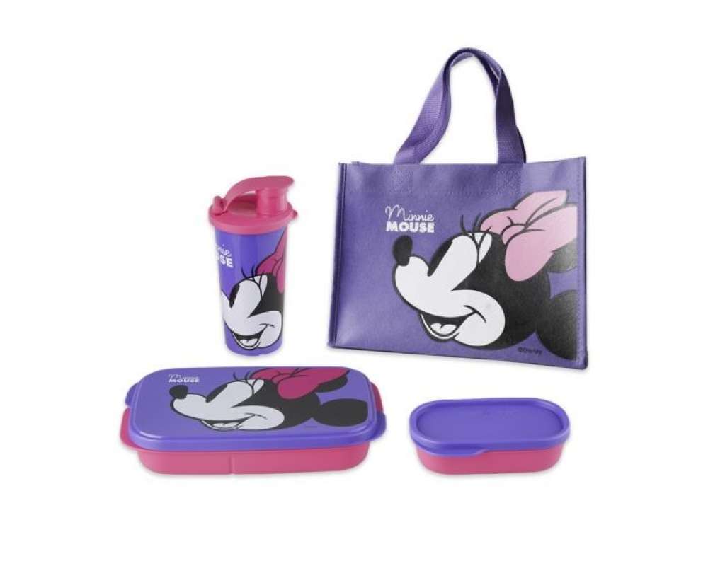 Jual TERJAMIN Tupperware Original Disney Minnie Mouse Lunch Set di ...