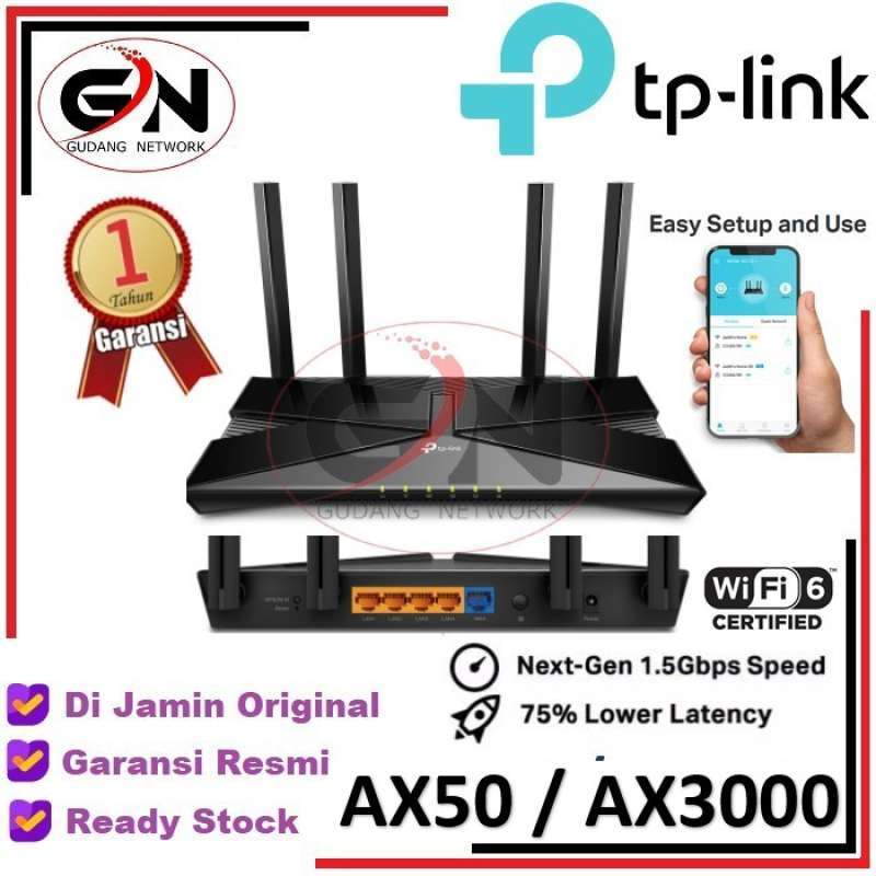 Promo Tp-Link Archer Ax50 Ax3000 Wifi6 / Ax 3000 Wi-Fi 6 Router Diskon ...