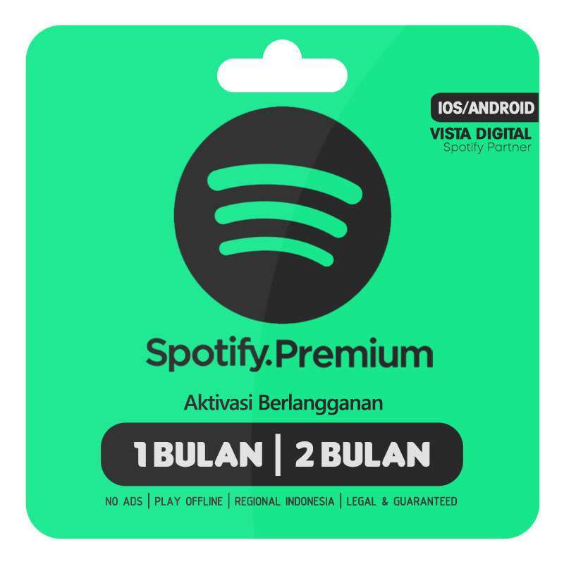 Promo SPOTIFY PREMIUM 1 & 2 BULAN IOS ANDROID LEGAL REG. INDONESIA ...