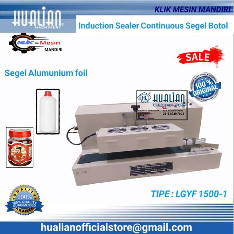 Jual Induction Sealer Continuous Segel Botol Alumunium foil LGYF-1500A ...