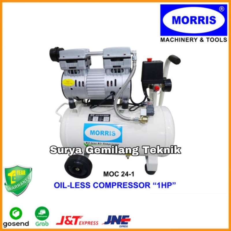 Jual Oilless Air Morris Moc 24-1 Compressor Kompresor Angin 1HP Listrik ...