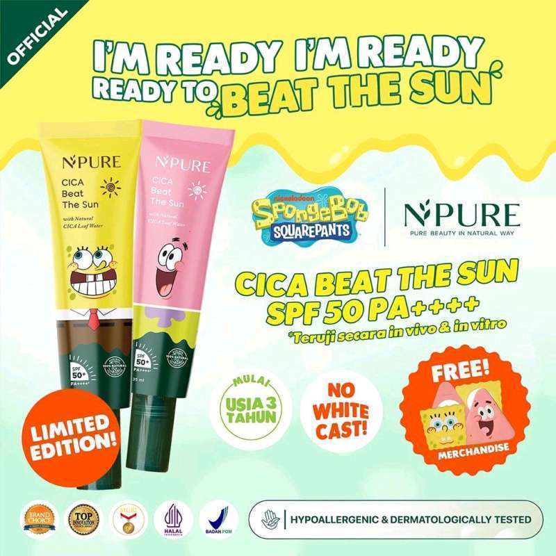 Jual Npure Cica Beat the sun spongebob 35ml di Seller All in Original ...