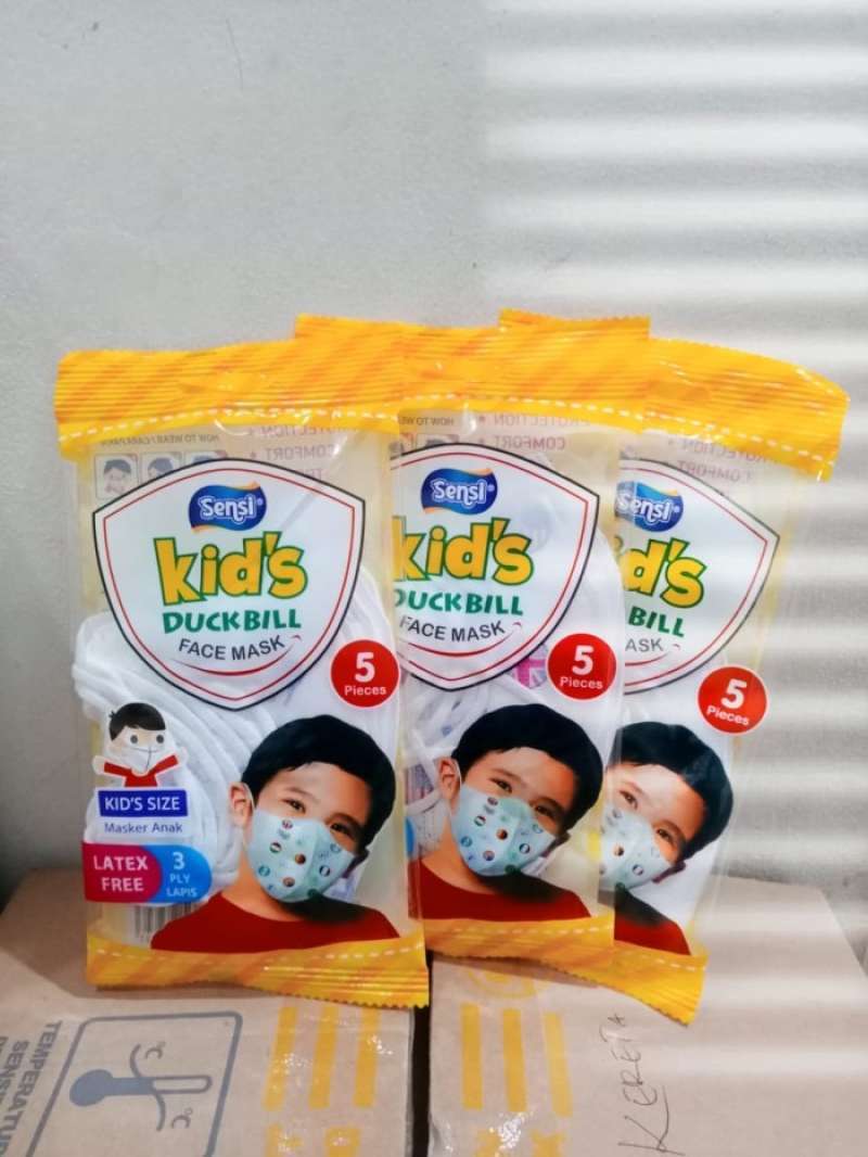 Promo masker sensi duckbill kids sachet 5 pcs Diskon 23% di Seller ... Promo masker sensi duckbill kids sachet 5 pcs Diskon 23% di Seller ...