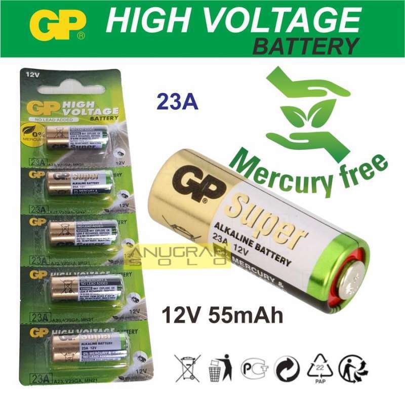 Jual Battery 12V GP 23A Battery Super Alkaline GP23A Battery Remote ...