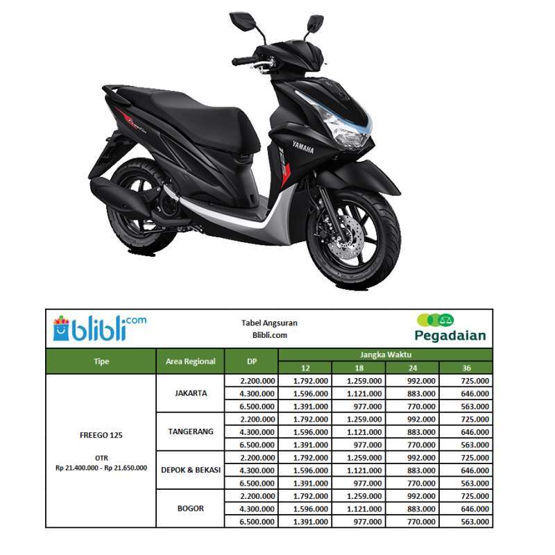 Jual Pegadaian - Indent [dp] Yamaha Freego125 Standar Sepeda Motor [otr ...
