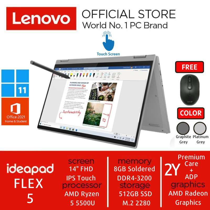 Promo Lenovo Ideapad Flex Nyid P Id Laptop In Ryzen U Gb Gb Ssd Touch Win