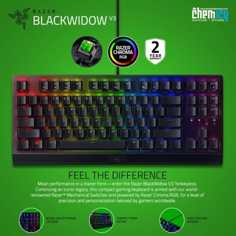 Jual Razer BlackWidow V3 Tenkeyless TKL Mechanical Gaming Keyboard ...