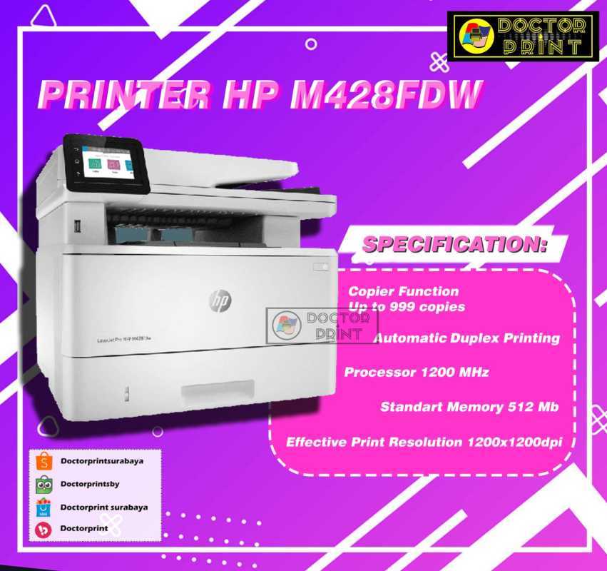 Jual Printer HP Laserjet Pro MFP M428fdw di Seller Doctorprint surabaya ...