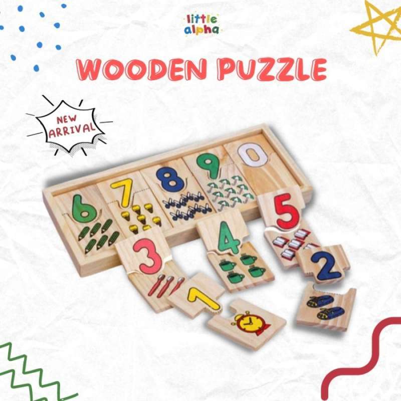 Promo Mainan Edukasi / Puzzle Angka Kayu / Number Puzzle / Mengenal ...