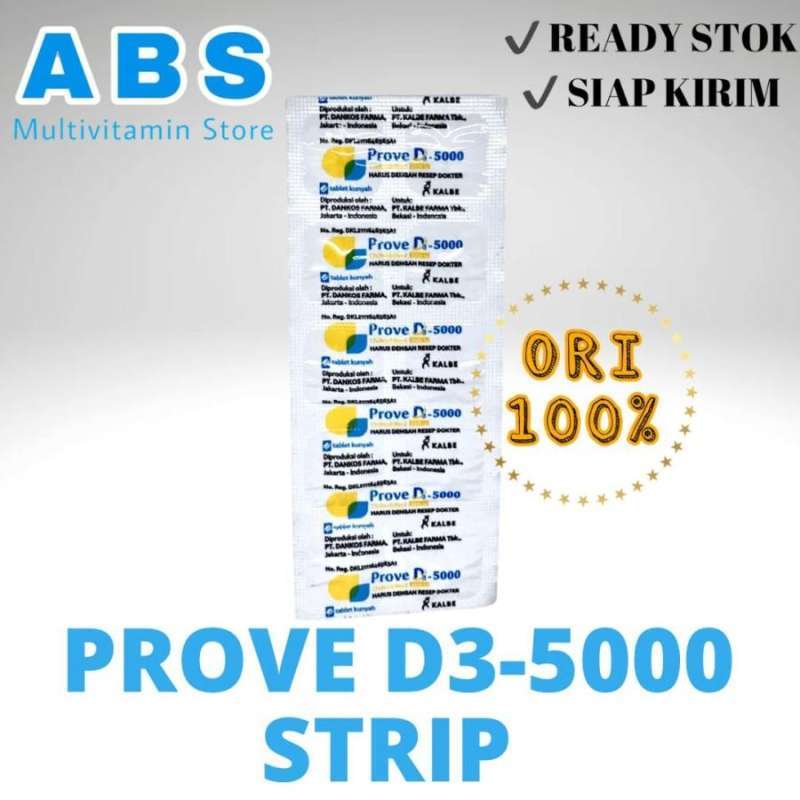 Jual Prove D3 5000 Iu Strip Isi 10 Tablet Vitamin D3 5000iu D3-5000 Di ...