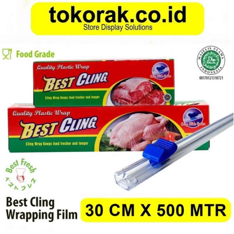Jual BEST CLING WRAP 30 CM X 500 M JUMBO PLASTIK WRAPPING MAKANAN 500 ...
