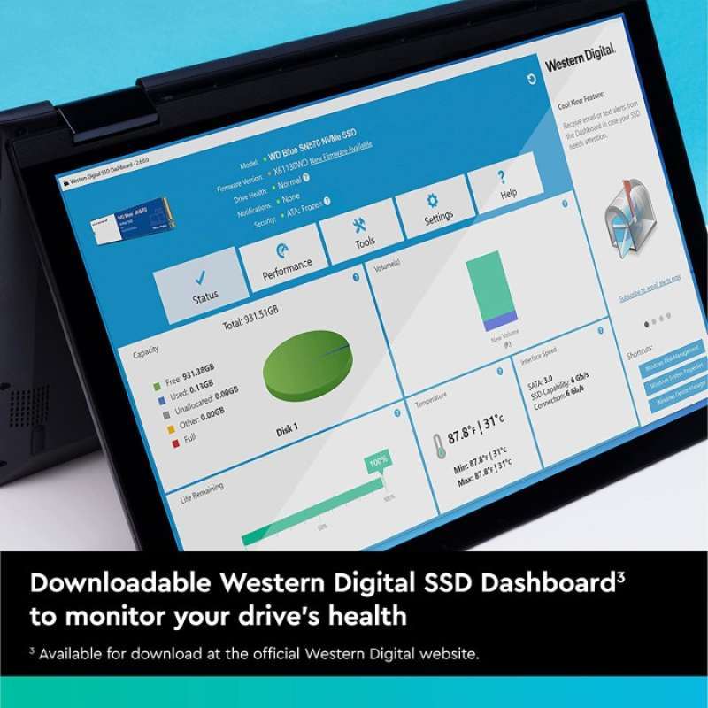 Promo WD SSD Blue SN570 M.2 Pcie Gen3 Nvme 2280 250GB - WDC Blue M2 250 ...
