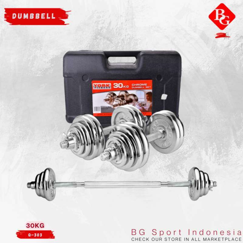 Jual Dumbell Barbel Set 30Kg / Tiang Angkat Besi / Dumbble Set Chrome B&G di Seller Holystore99 ...