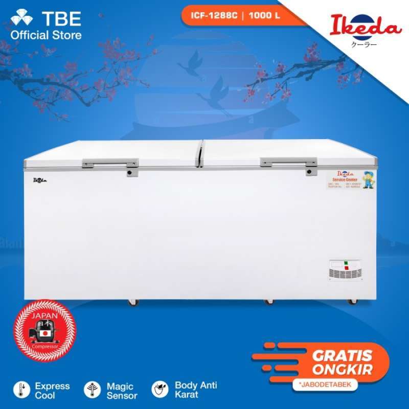 Promo Ikeda Chest Freezer Box 1000 Liter Icf-1288C, Original Diskon 23% ...