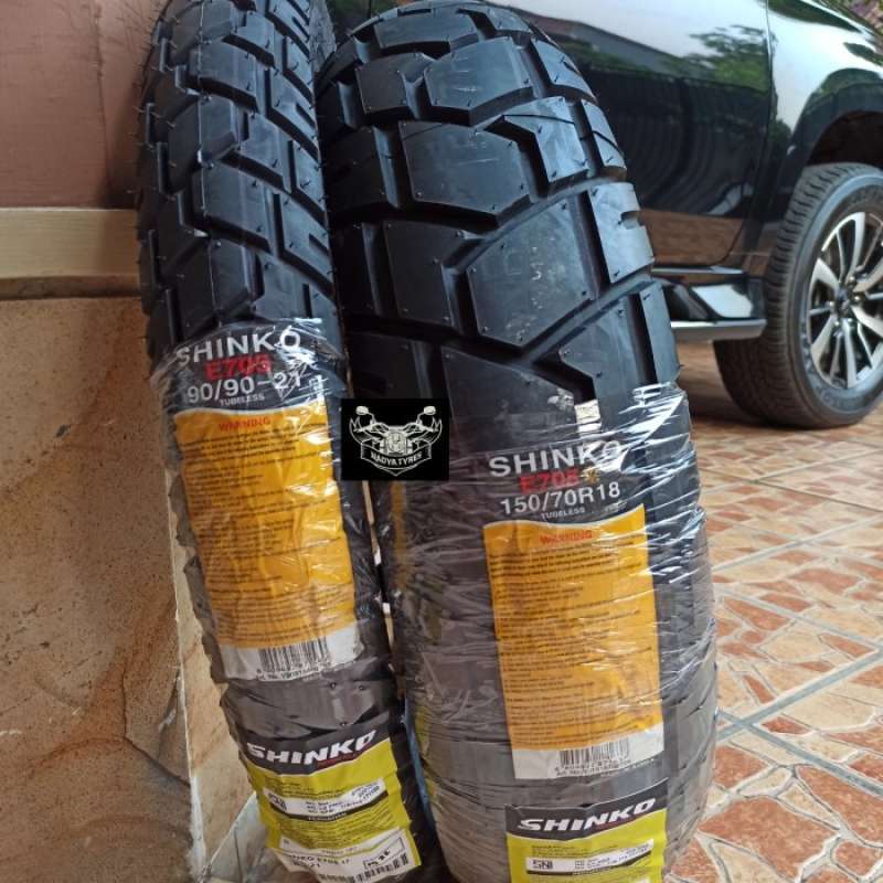 Promo Ban shinko E705 trail master 90/90-21 150/70-18 Diskon 23% di ...
