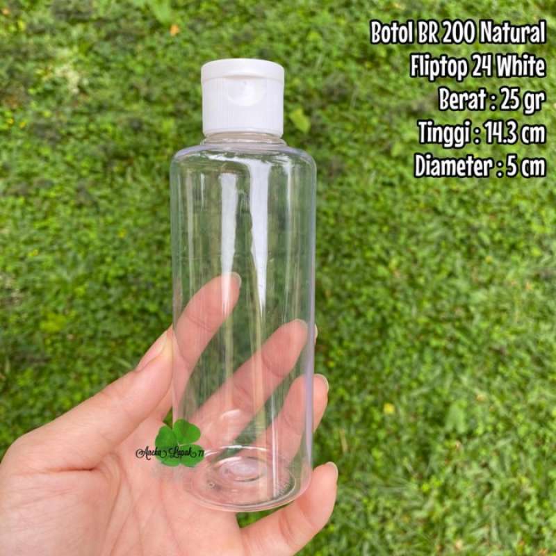 Promo Botol FLIPTOP 200 ml Transparan Bening flip botol plastik 200 ml ...