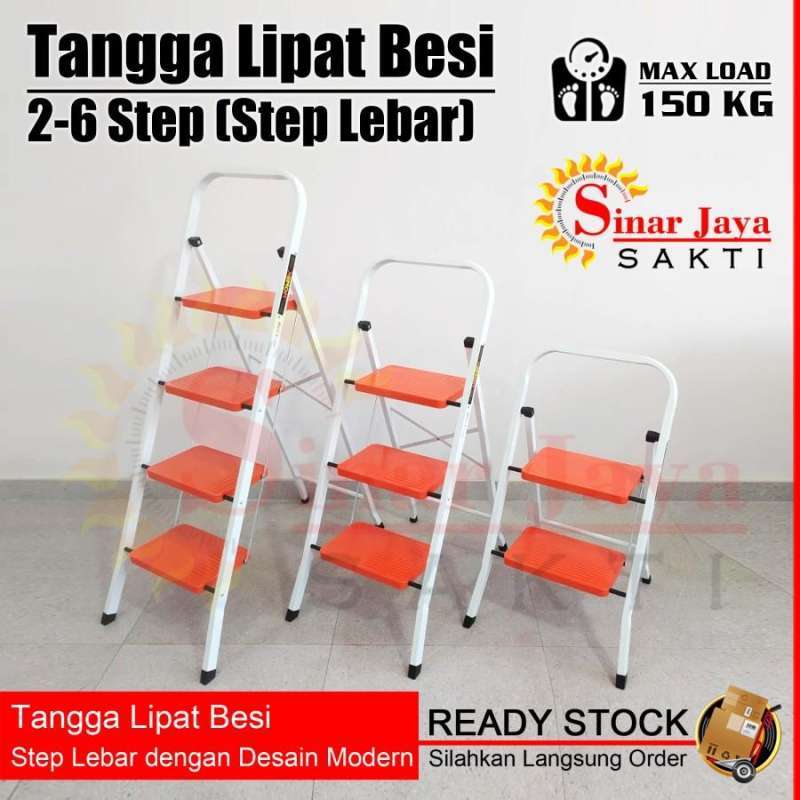 Jual Tangga Lipat Besi Dengan Step Lebar 2 - 6 Step / Tangga Duduk ...