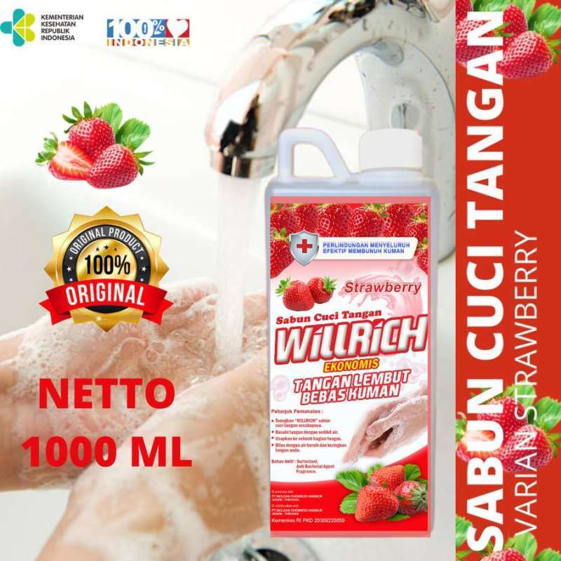 Jual SABUN CUCI TANGAN STRAWBERRY 1 LITER di Seller Shinell ...