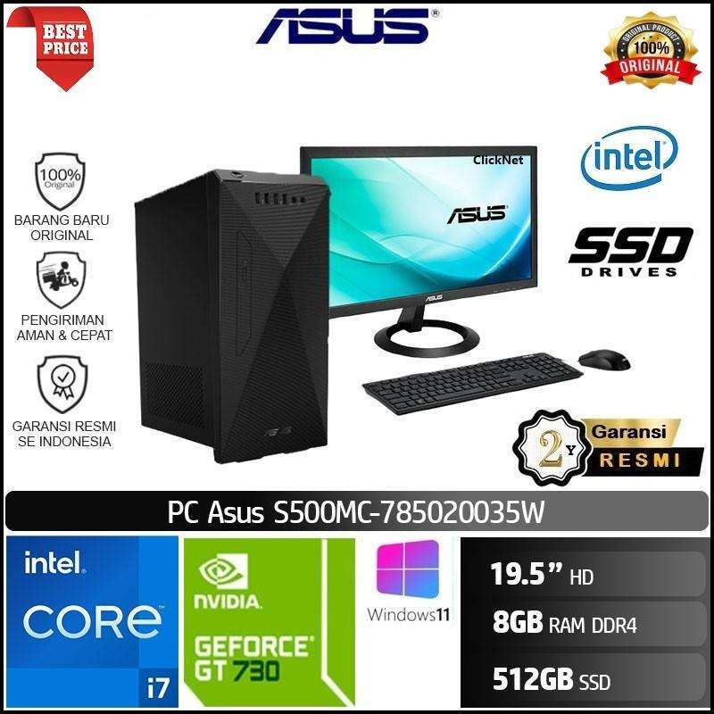 Jual Asus Pc Desktop S500mc I7 11700 8gb 512gb Ssd Gt730 2gb W11 ...