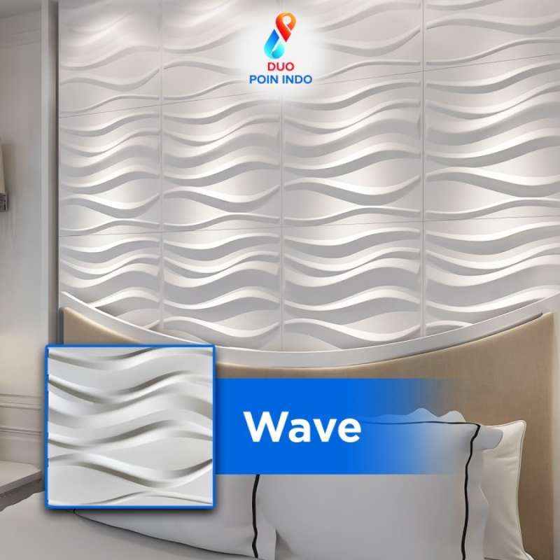 Promo Wall Panel 3d Pvc 50x50 Wallpaper Desain Interior Rumah White ...