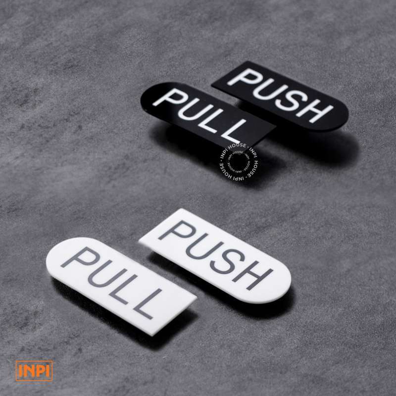 Jual Papan Tanda Pull Push Pintu Toko Signage Akrilik - Inpi House Di ...