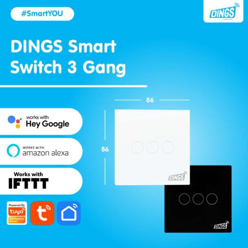 Promo Dings Smart Switch 3 Gang Saklar Listrik Pintar Smart Home Diskon ...